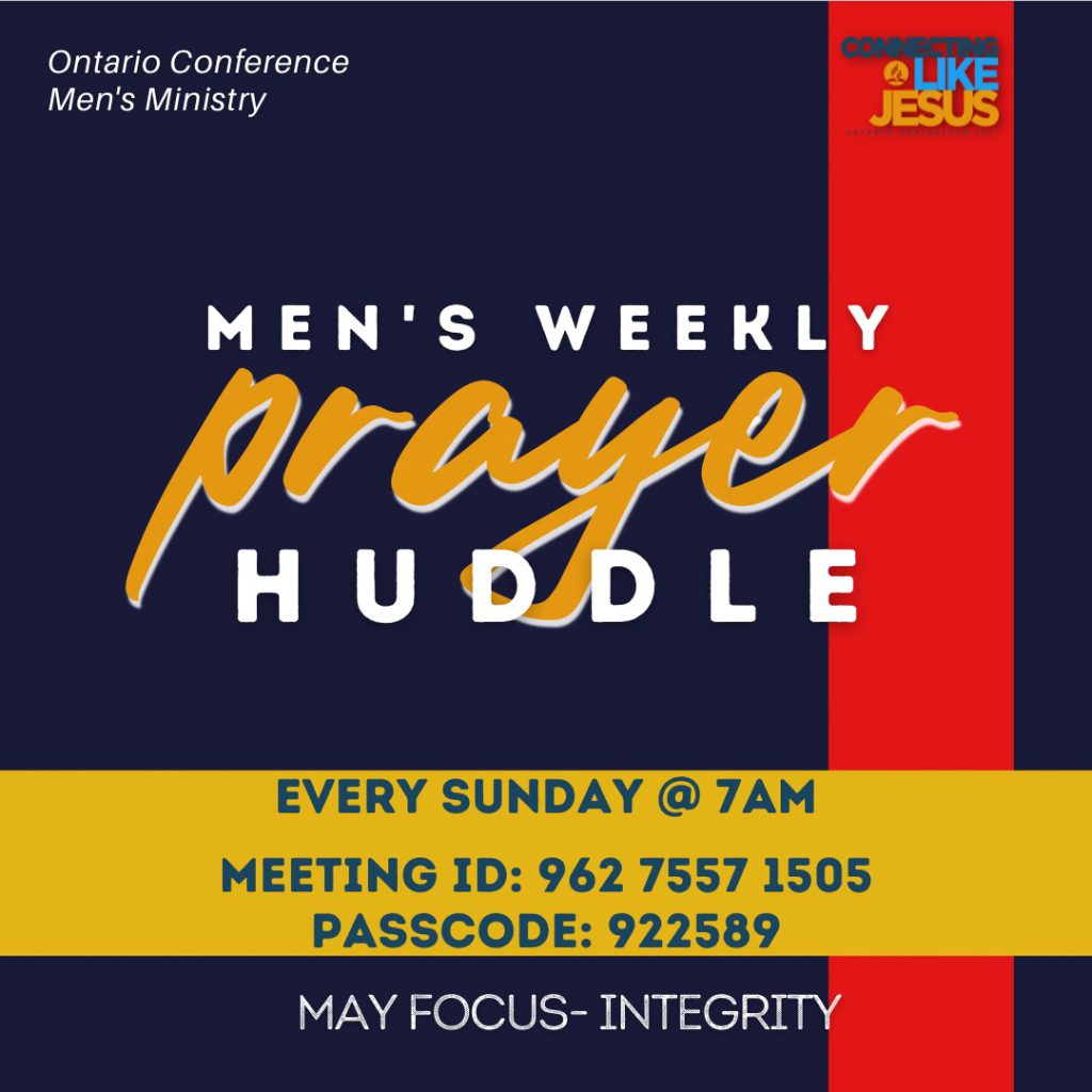 Men’s Weekly Prayer Huddle - Adventist Ontario Conference Website